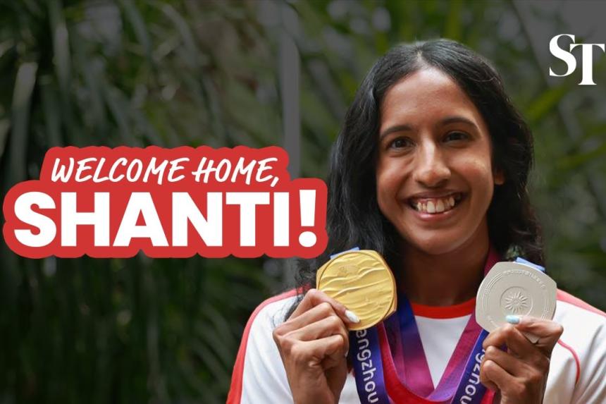 Singapore’s sprint queen Shanti Pereira comes home to ‘nice, warm ...