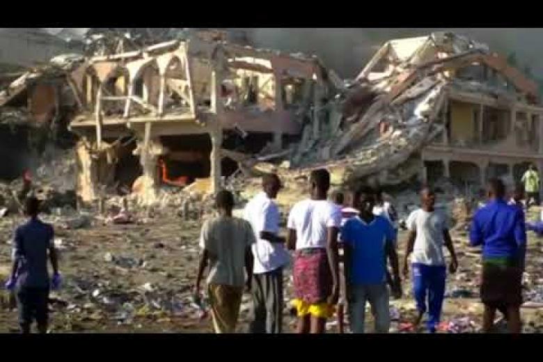 At least 20 dead as huge truck bomb rocks Somali capital | The Straits ...