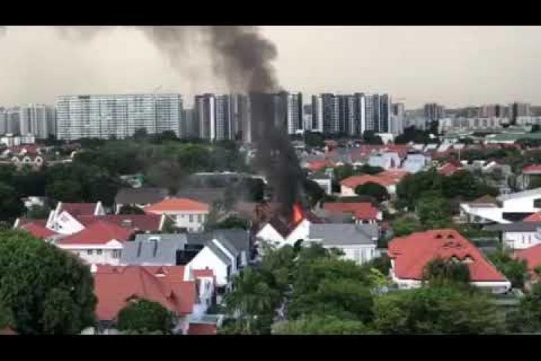 Fire breaks out at house in Mountbatten; 30 people in vicinity ...