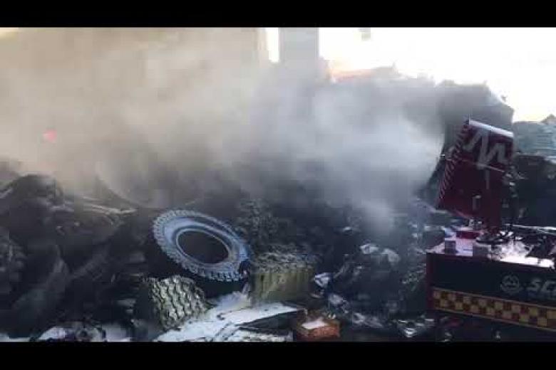 Fire breaks out at Tuas View Circuit waste recycling company, roads ...