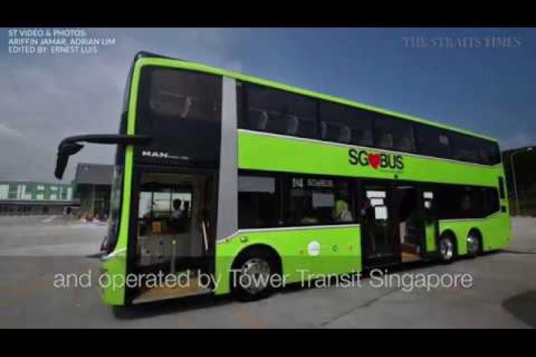 3-door double decker bus with 2 staircases and USB ports hits the road ...