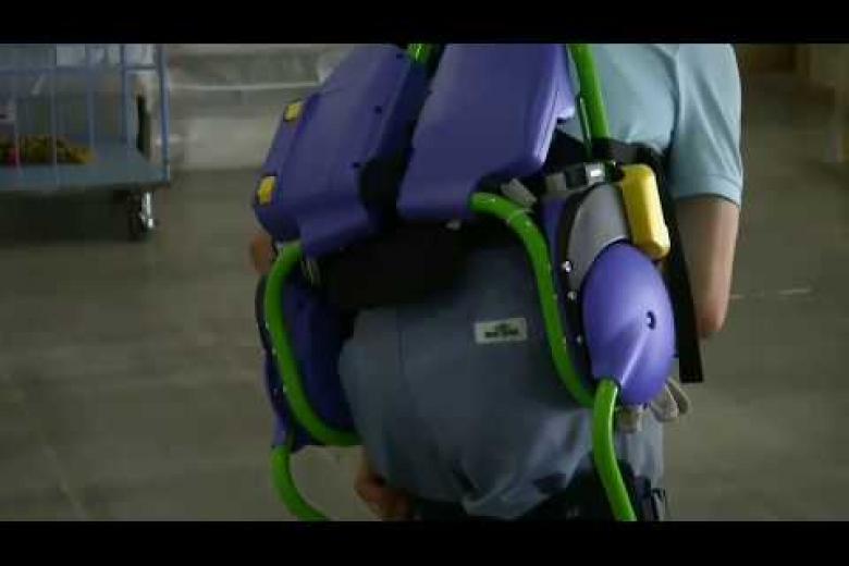 Japanese 'robotic powered' harness helps elderly lift heavy loads | The ...