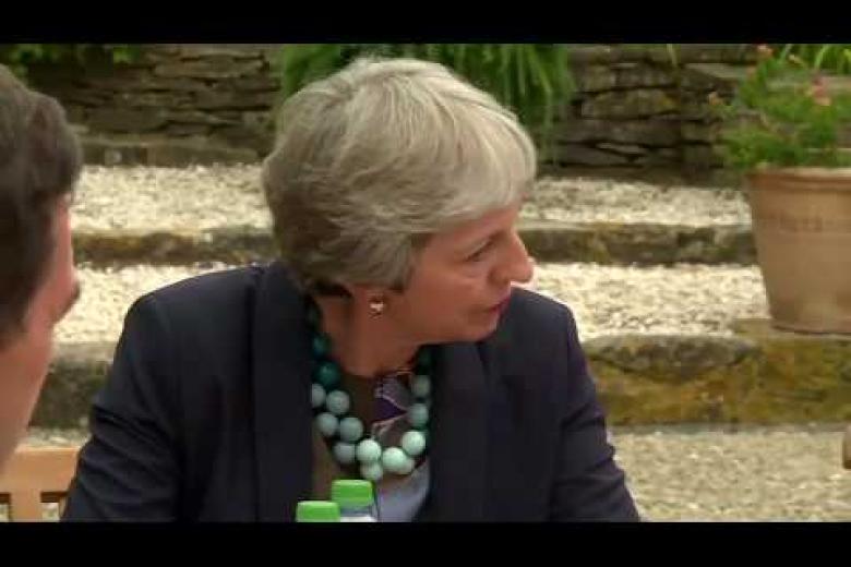 Brexit on menu as British PM May, French President Macron meet for ...