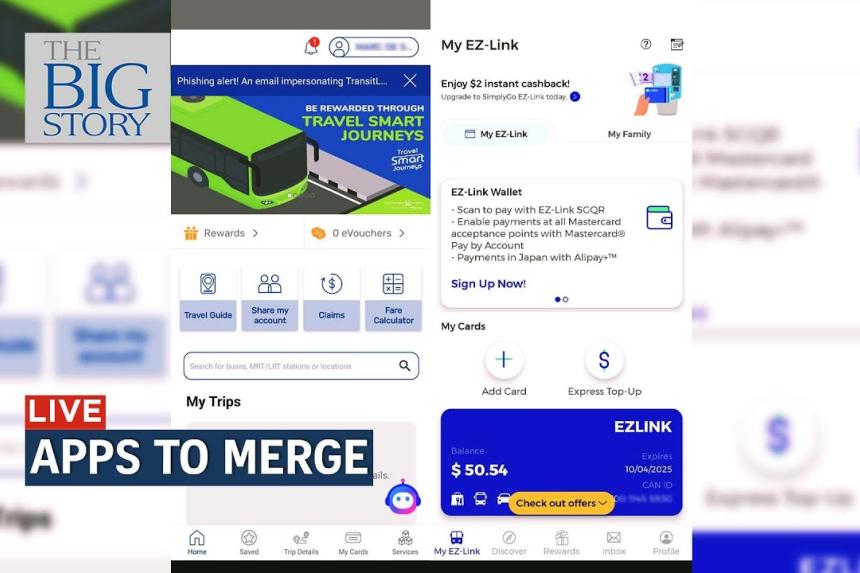 The Big Story: TransitLink, EZ-Link apps to merge | The Straits Times