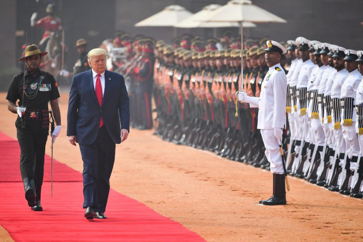 In Pictures: Trump in India for his first official visit | The Straits ...